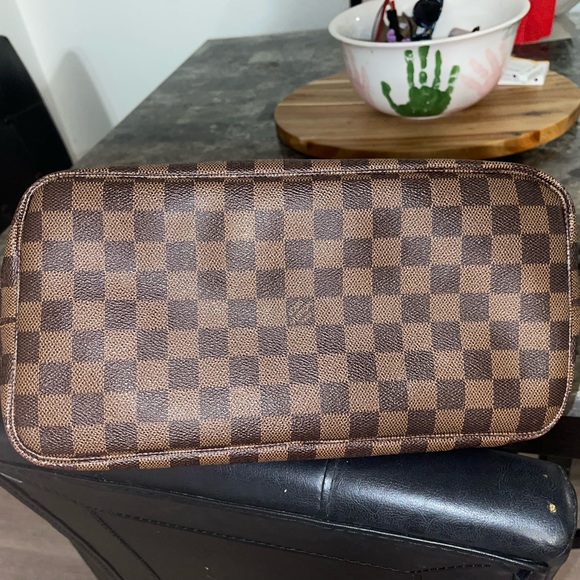 Louis Vuitton | Bags | Louis Vuitton Neverfull Mm Brown Checker Print ...